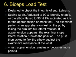 Shoulder - Special Tests | PPTX