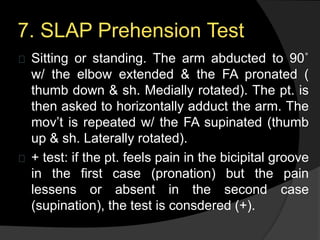 Shoulder - Special Tests | PPTX