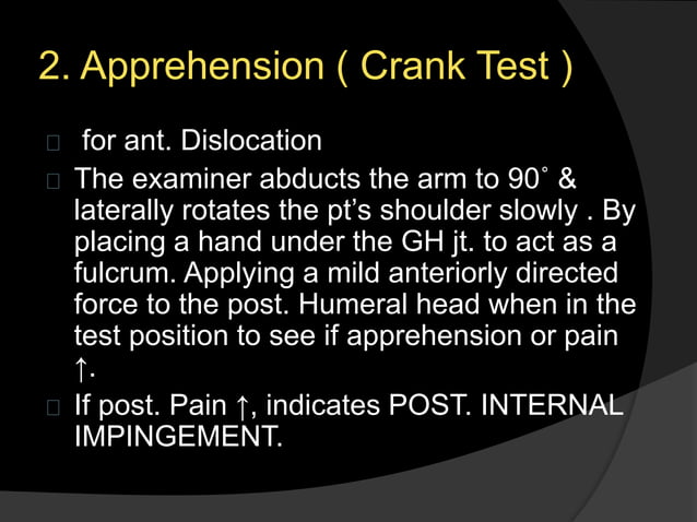 Shoulder - Special Tests | PPTX | Death, Injury, or Military Conflict ...