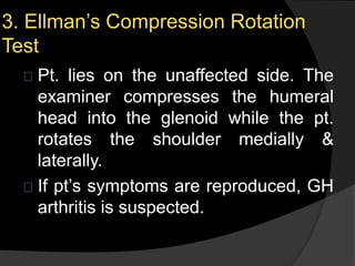 Shoulder - Special Tests | PPTX