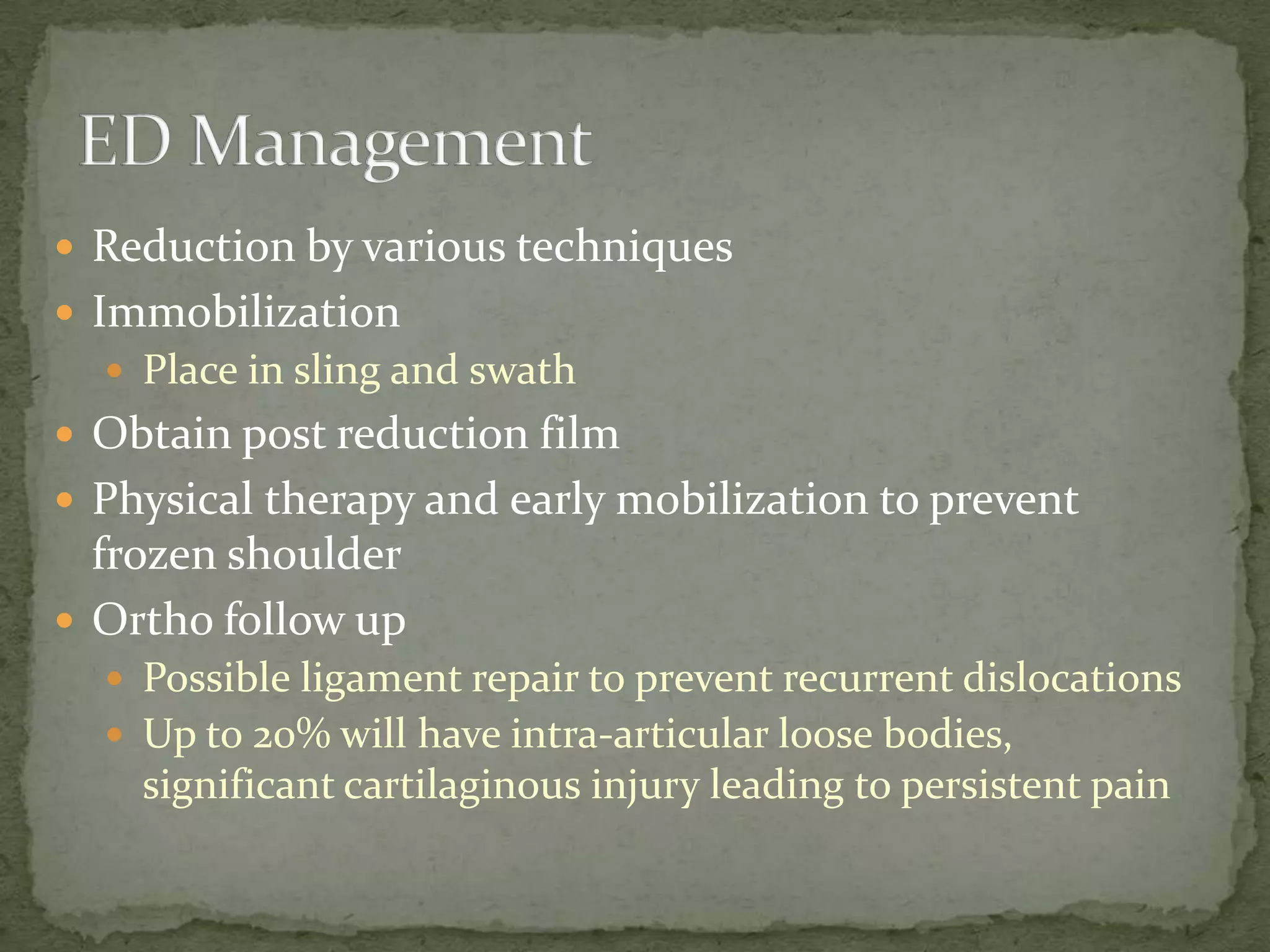 Anterior Shoulder Dislocation | PPTX