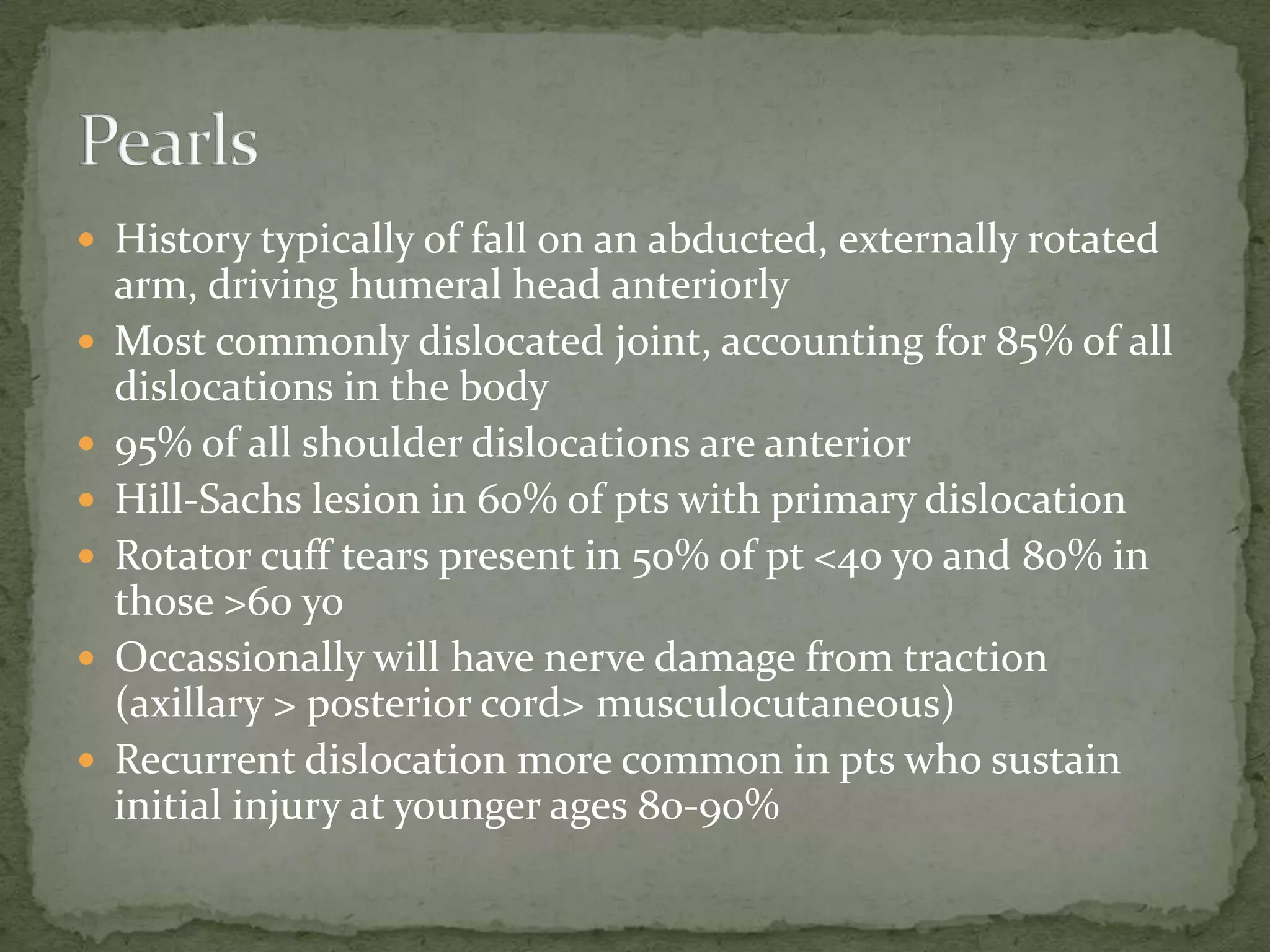 Anterior Shoulder Dislocation | PPTX
