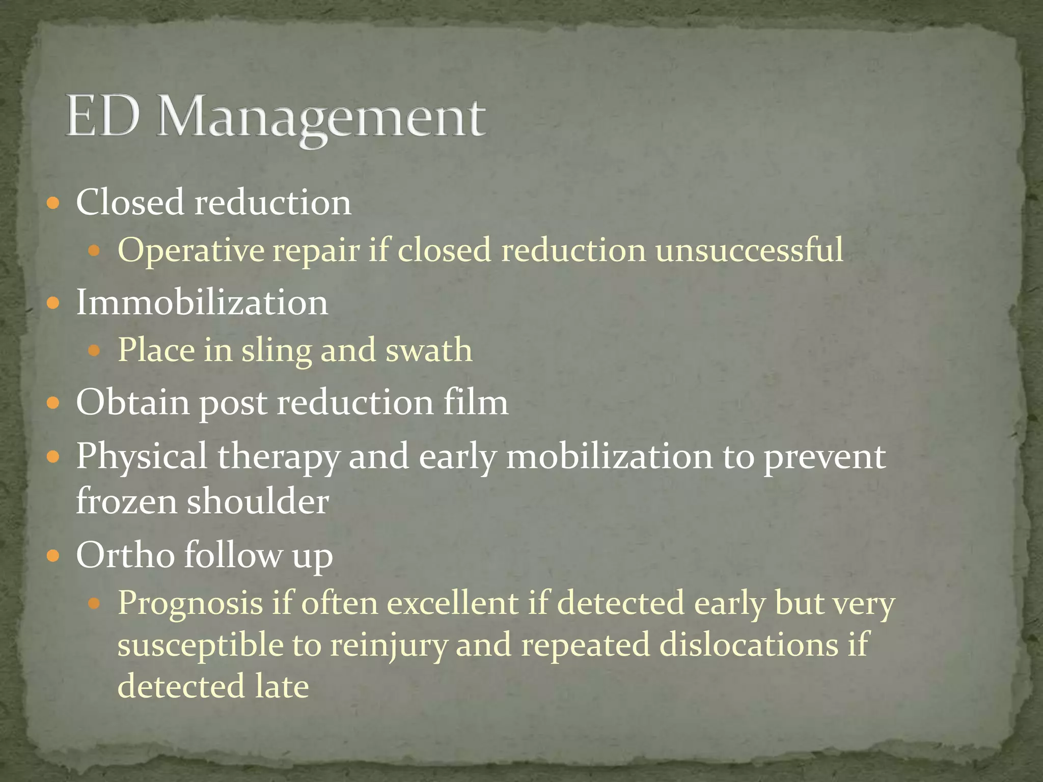 Posterior Shoulder Dislocation | PPTX