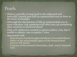 Posterior Shoulder Dislocation | PPT