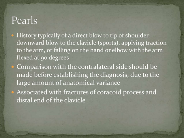 AC Joint Separation | PPT