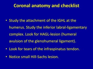 MRI of Shoulder anatomy | PPTX