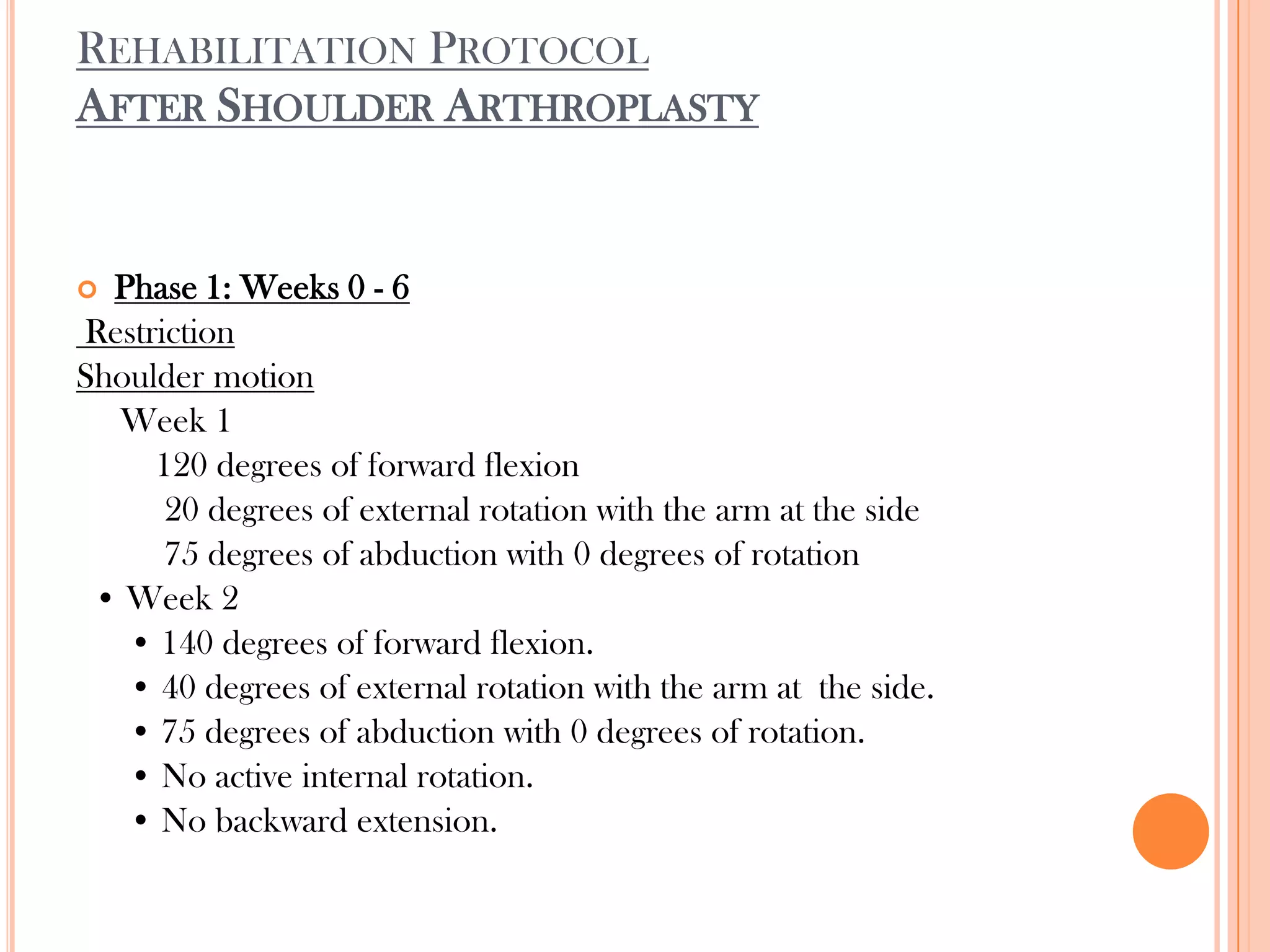 Shoulder arthroplasty & Physiotherapy | PPTX