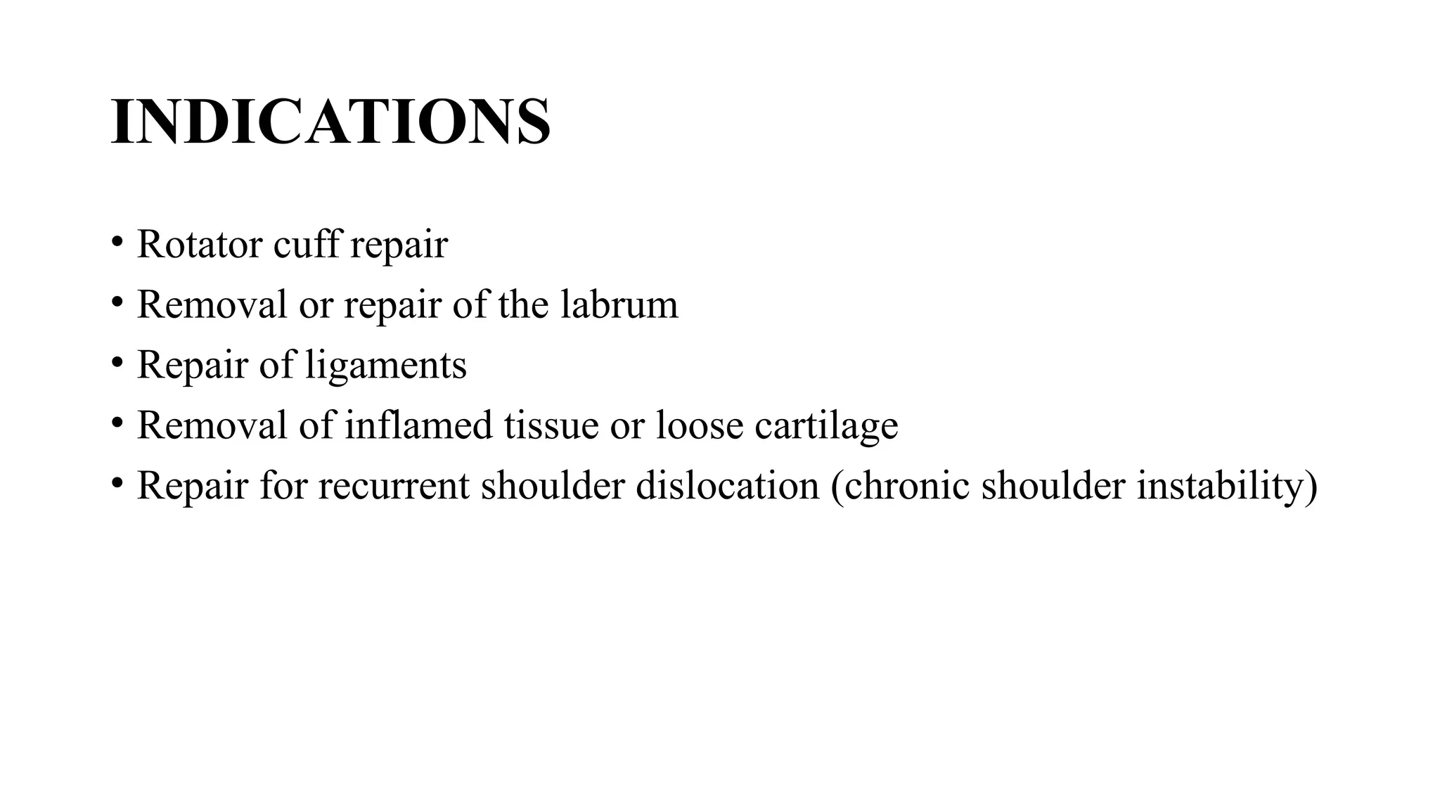 Shoulder Arthroscopy : Procedure.pptx