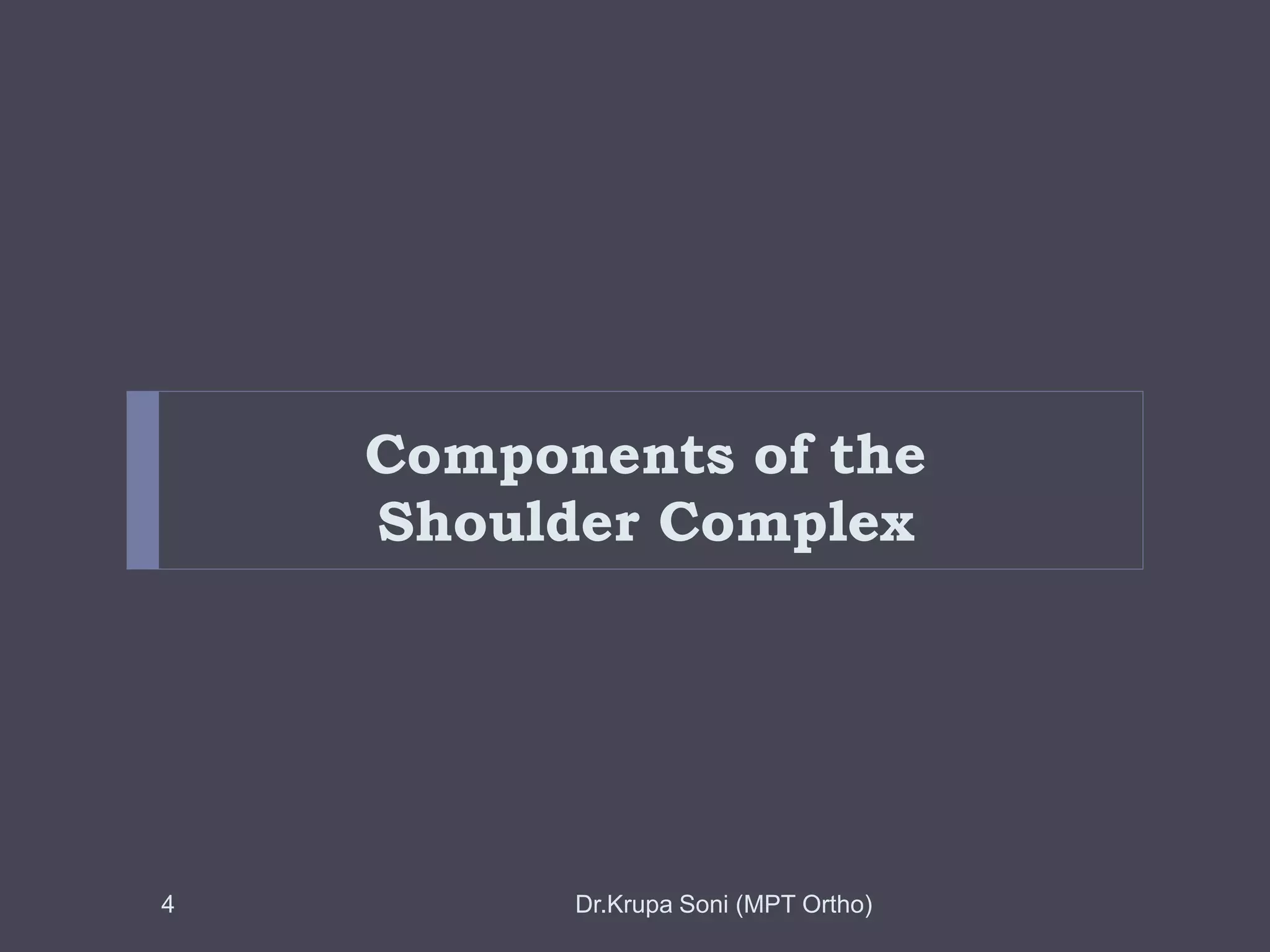 Shoulder complex Biomechanics | PPTX