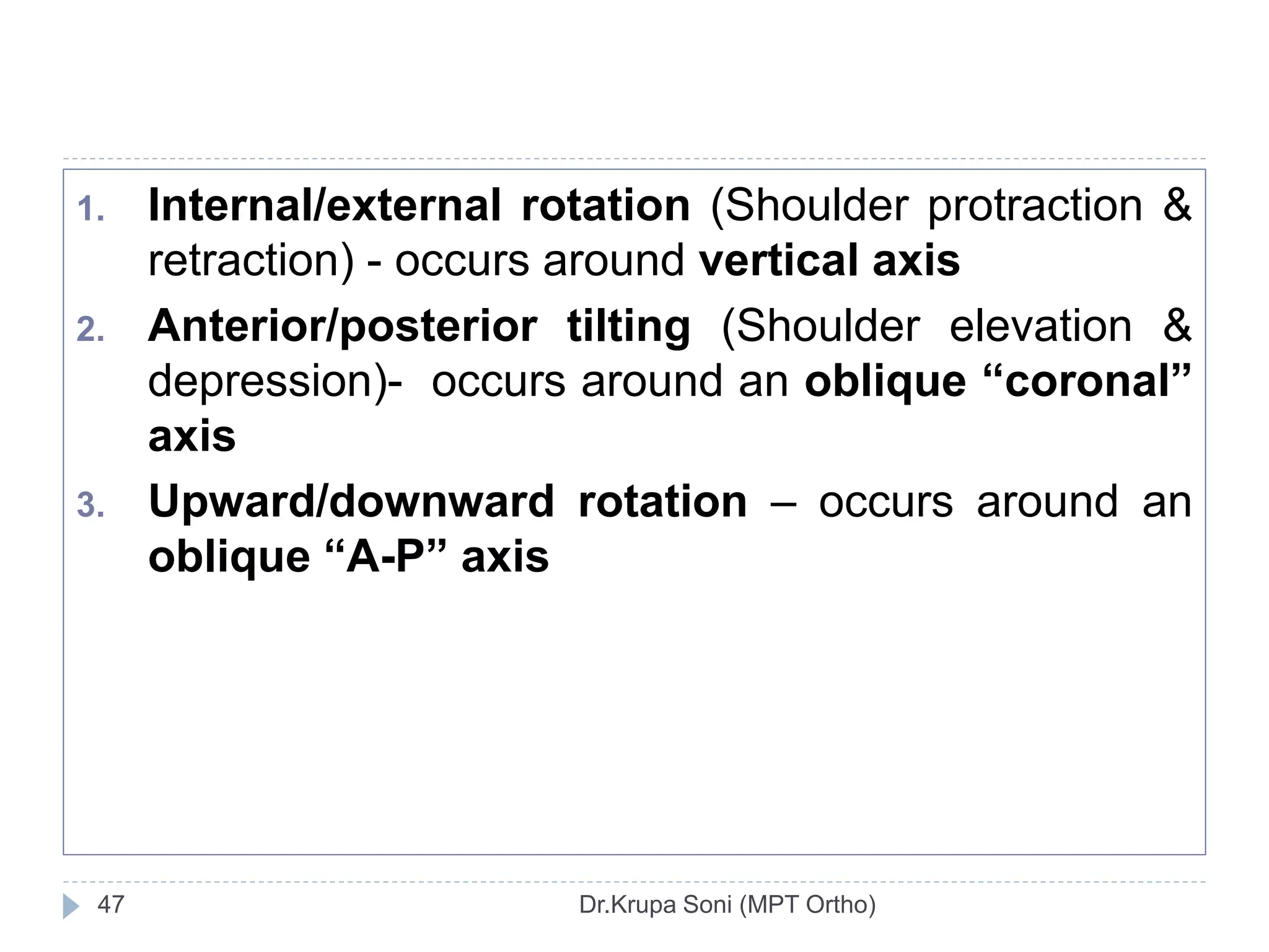 Shoulder complex Biomechanics | PPTX