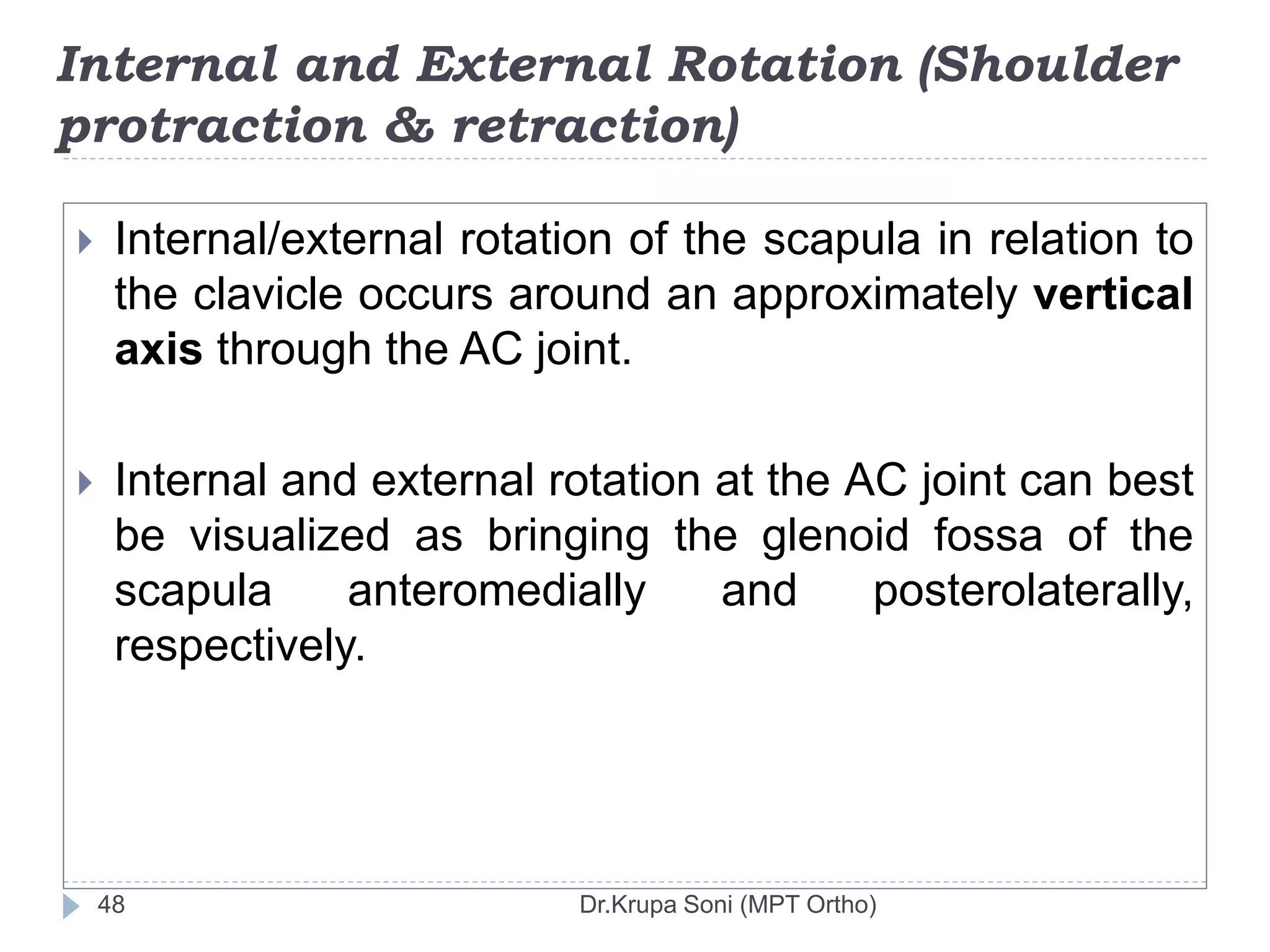 Shoulder complex Biomechanics | PPTX