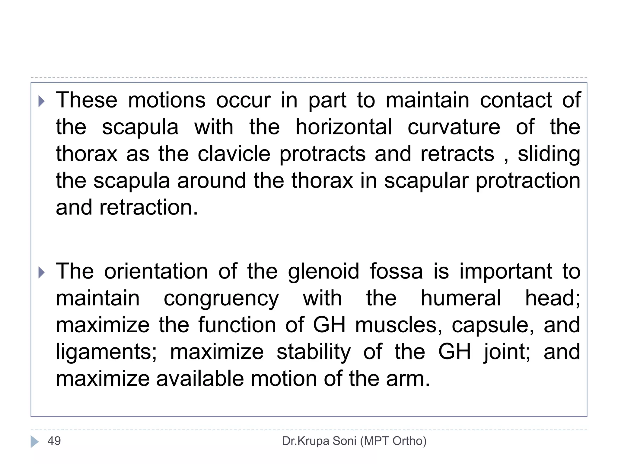 Shoulder complex Biomechanics | PPTX