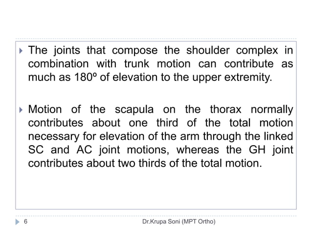 Shoulder complex Biomechanics | PPTX | Death, Injury, or Military ...