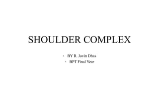 SHOULDER COMPLEX, ANATOMY, INTRODUCTION.pptx