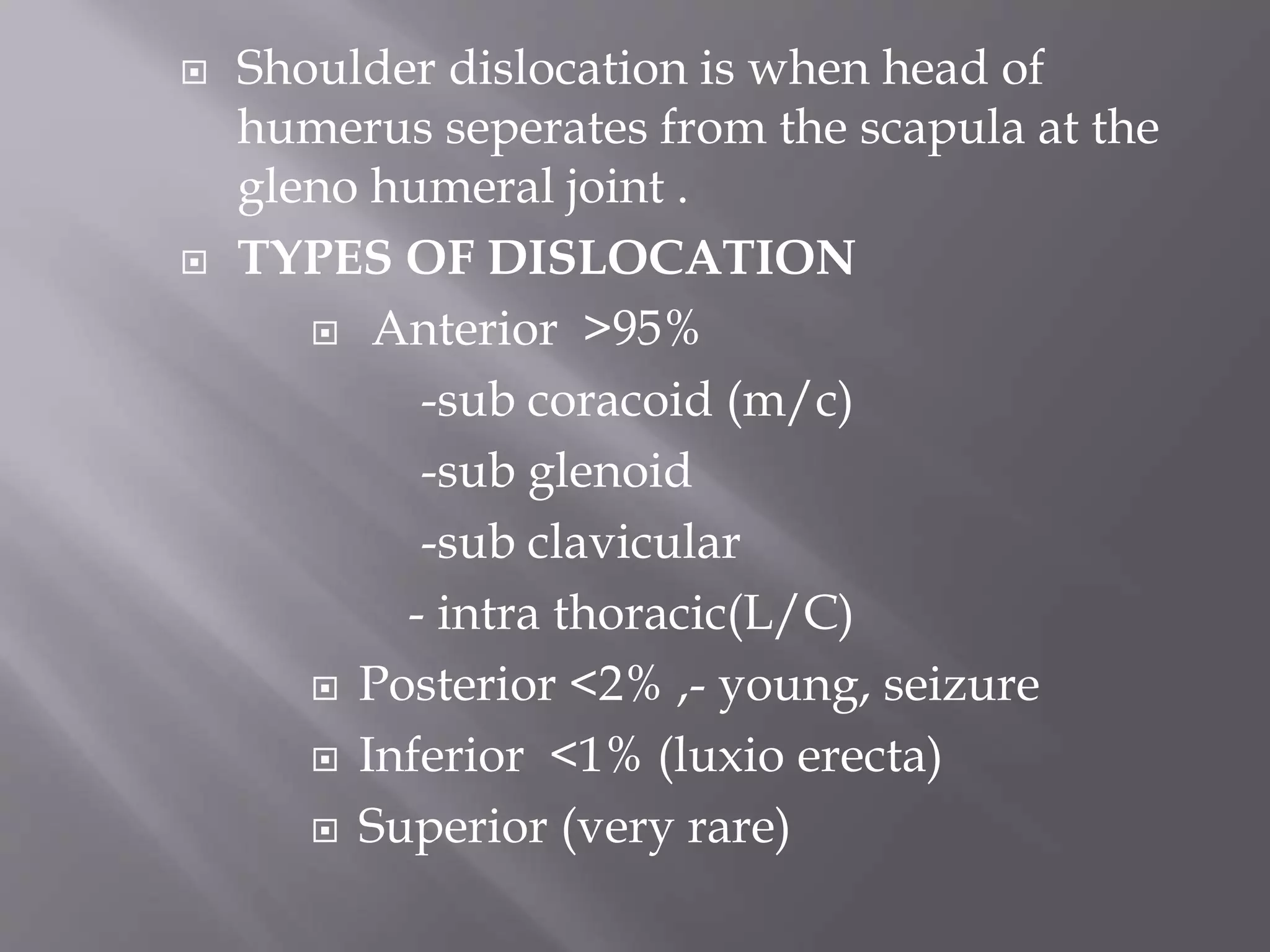 Shoulder dislocation | PPTX