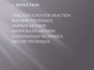 Shoulder dislocation | PPTX