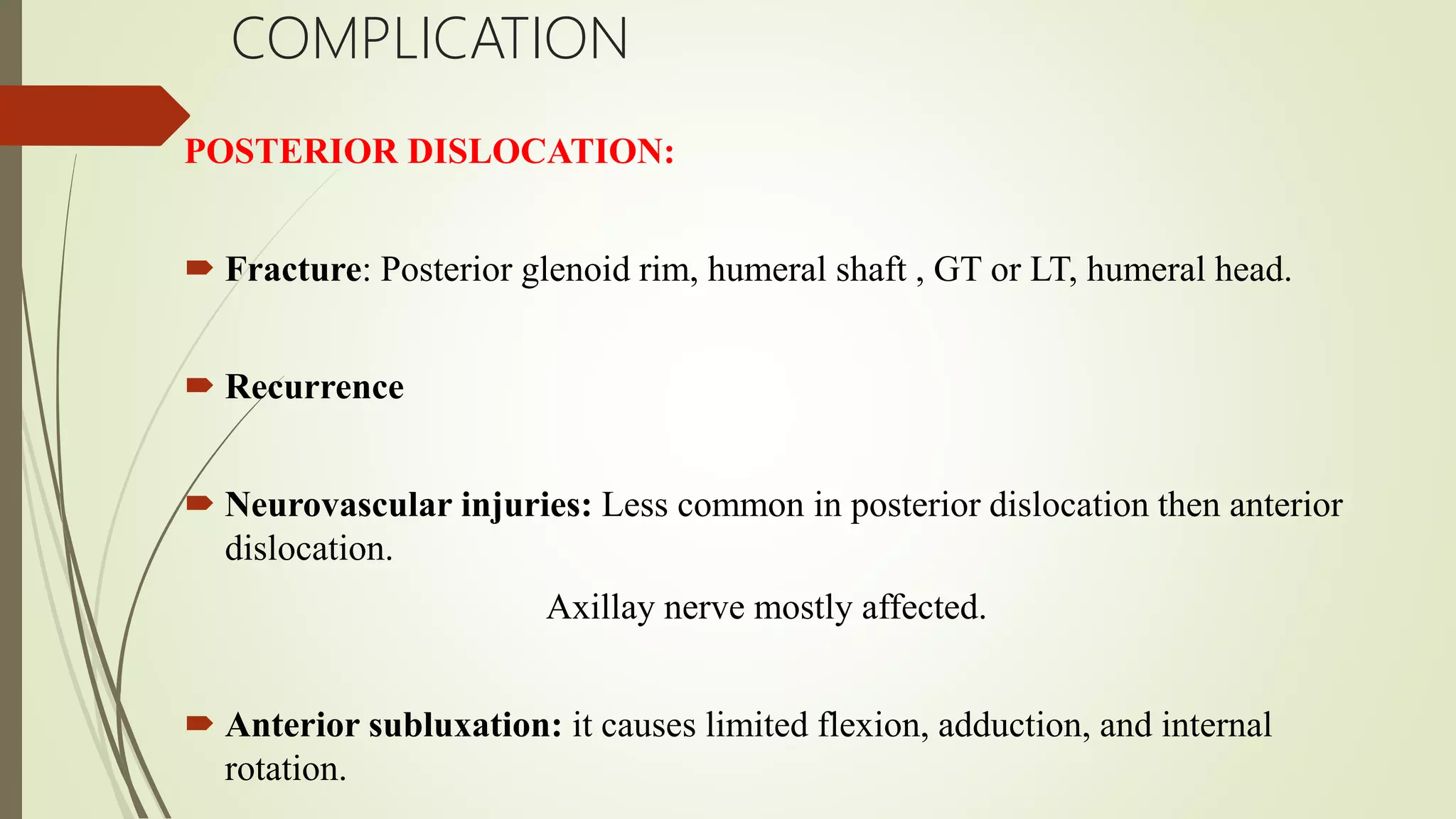 Shoulder dislocation | PPTX