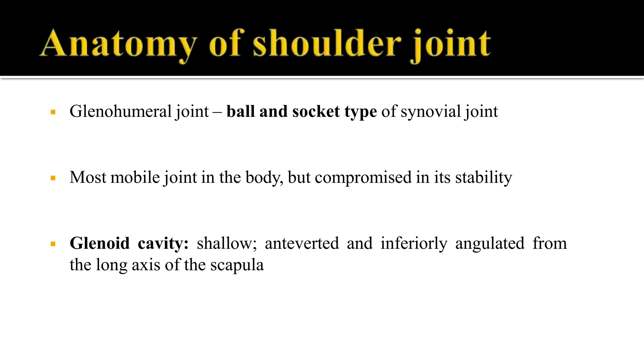 SHOULDER DISLOCATION - Types, Clinical Features | PPTX