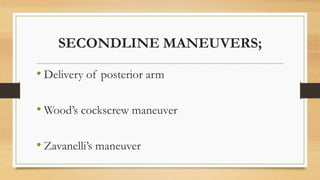 Shoulder dystocia by dr salma khwaga jaan | PPT