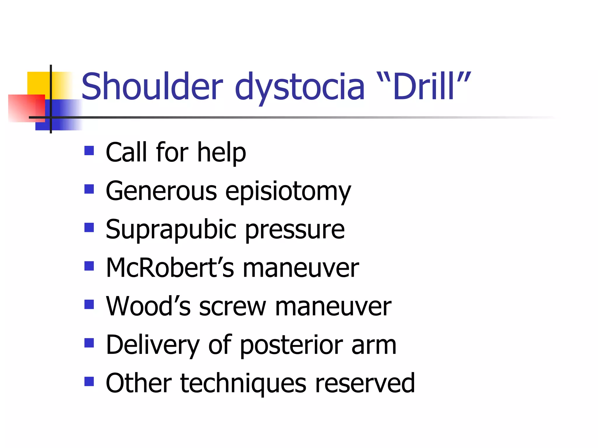 Shoulder Dystocia | PPT