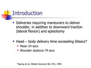 Shoulder Dystocia | PPT