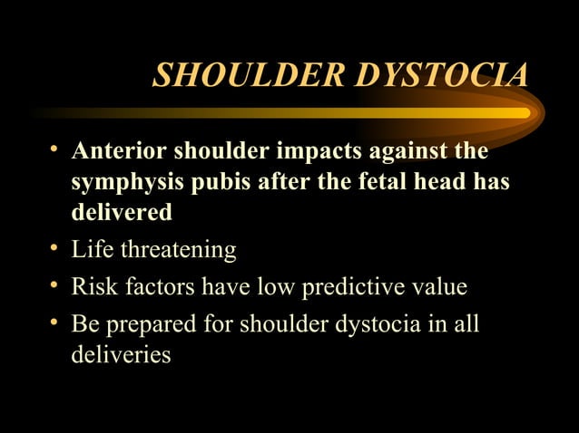 Shoulder Dystocia | PPT