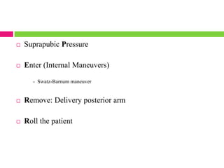 Shoulder dystocia / distocija fetlnih ramena | PPTX | Pregnancy ...