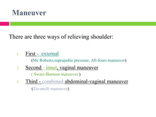 Shoulder dystocia / distocija fetlnih ramena | PPTX | Pregnancy ...