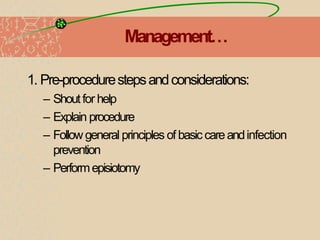 Shoulder dystocia 4th year nursing 2024. | PPTX