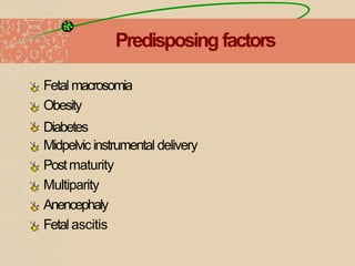 Shoulder dystocia 4th year nursing 2024. | PPTX