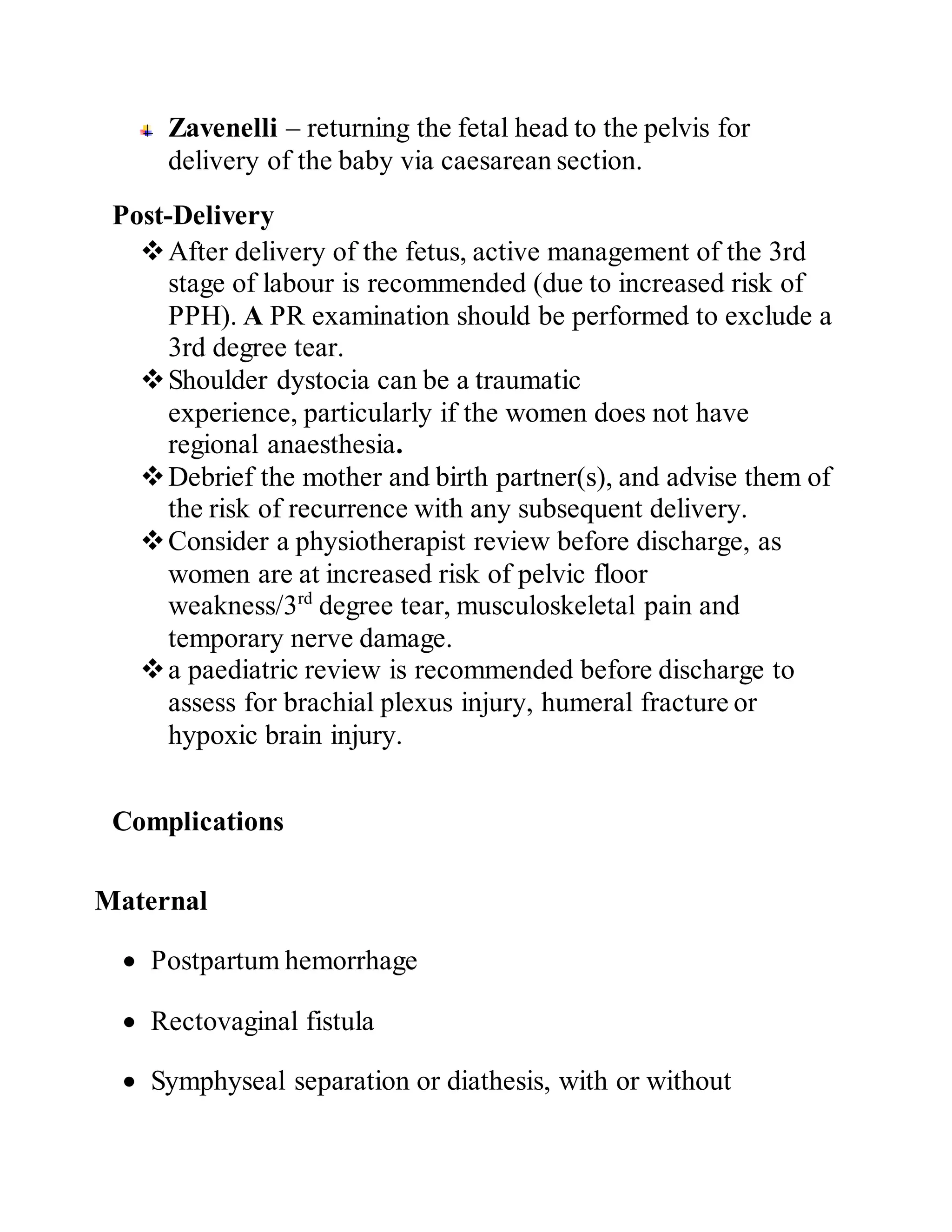 Shoulder dystocia | DOCX