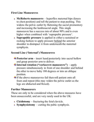 Shoulder dystocia | DOCX
