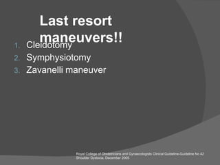 Shoulder dystocia | PPT