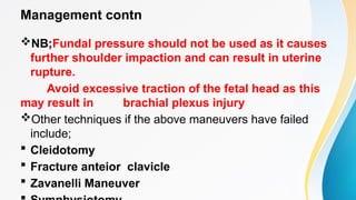 SHOULDER DYSTOCIA.pptxgghhhhhggggggggggggg | PPT