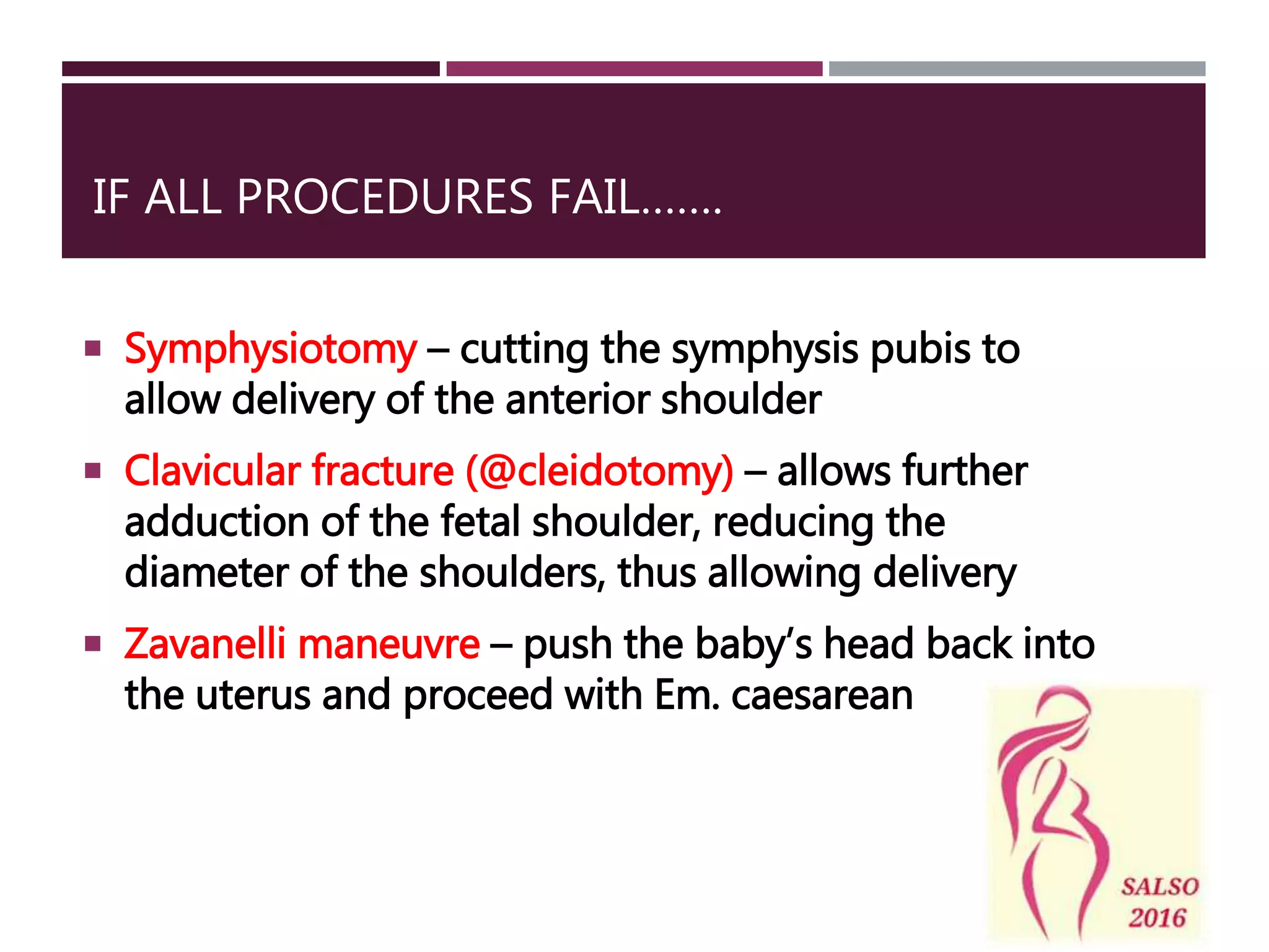 Shoulder dystocia 2016 | PPTX