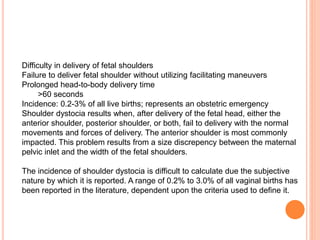 Shoulder dystocia | PPT