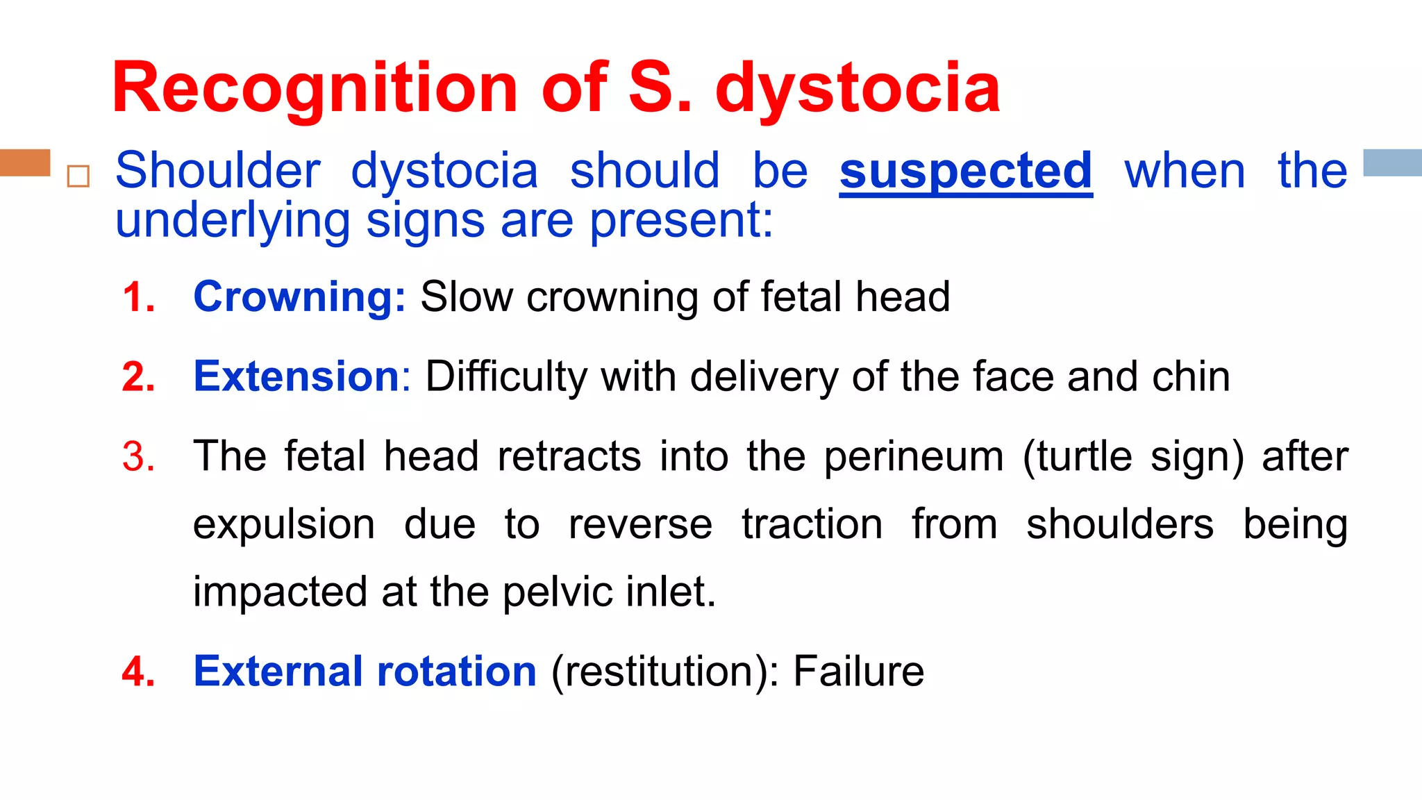 Shoulder dystocia dr Ahmed Walid Anwar Morad | PPTX