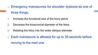 Shoulder dystocia dr Ahmed Walid Anwar Morad | PPTX