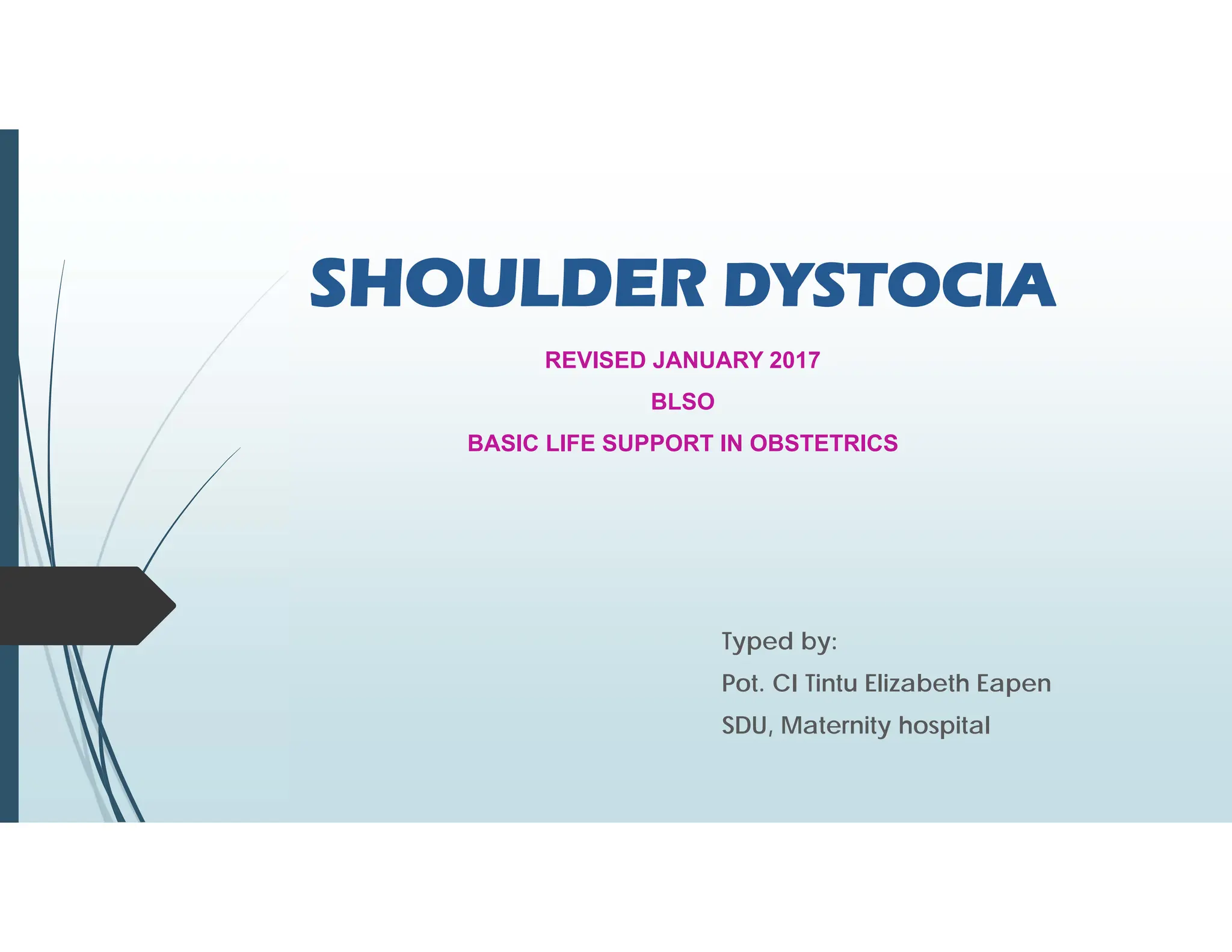 Presentation on shoulder dystocia Powerpoint | PDF