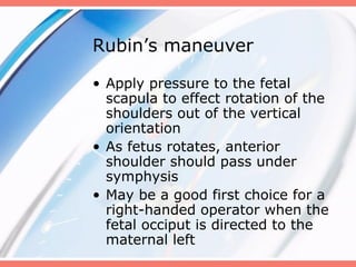 Shoulder dystocia rabi | PPT
