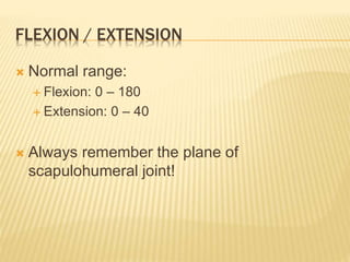 Shoulder examination | PPTX