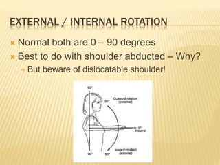 Shoulder examination | PPTX