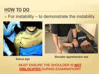 Shoulder examination | PPTX