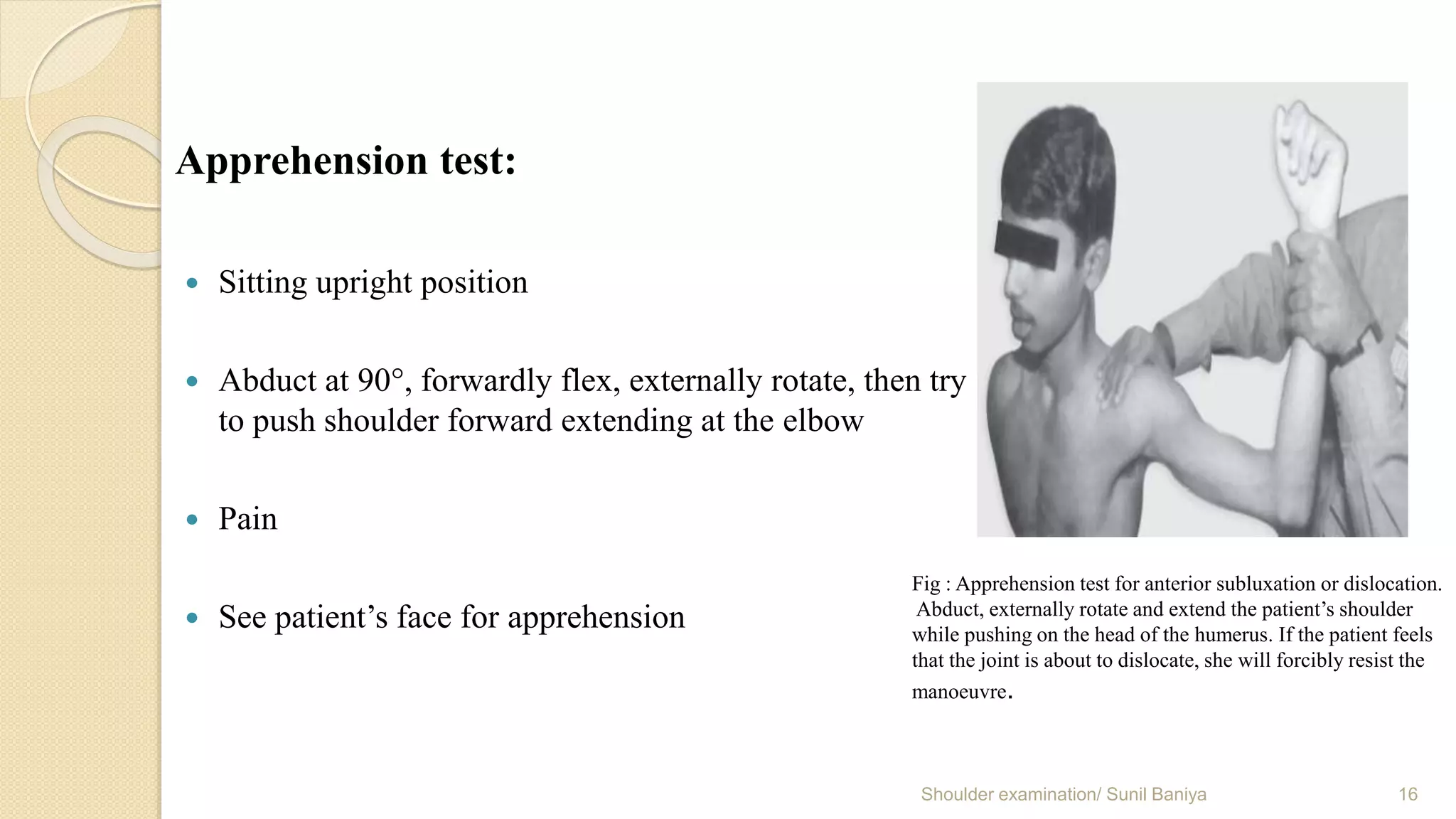 Shoulder examination | PPTX