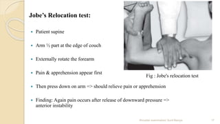 Shoulder examination | PPTX