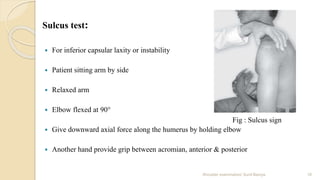 Shoulder examination | PPTX