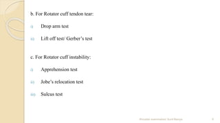 Shoulder examination | PPTX