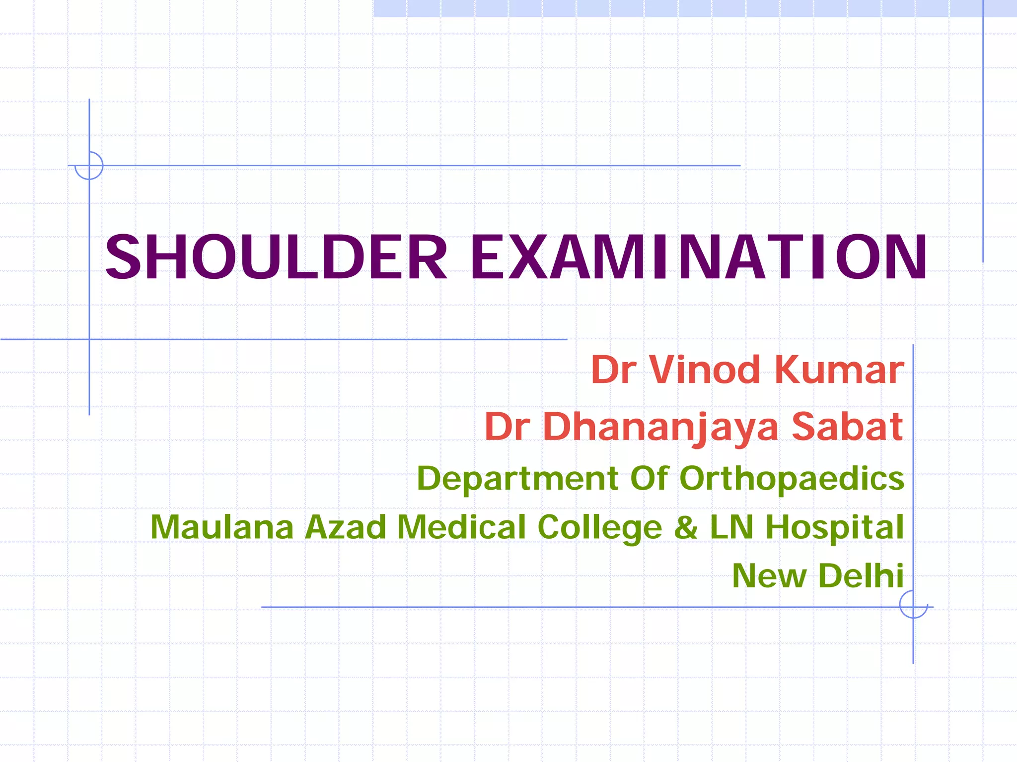 Shoulder examination | PDF