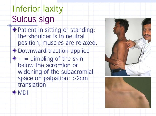 Shoulder examination