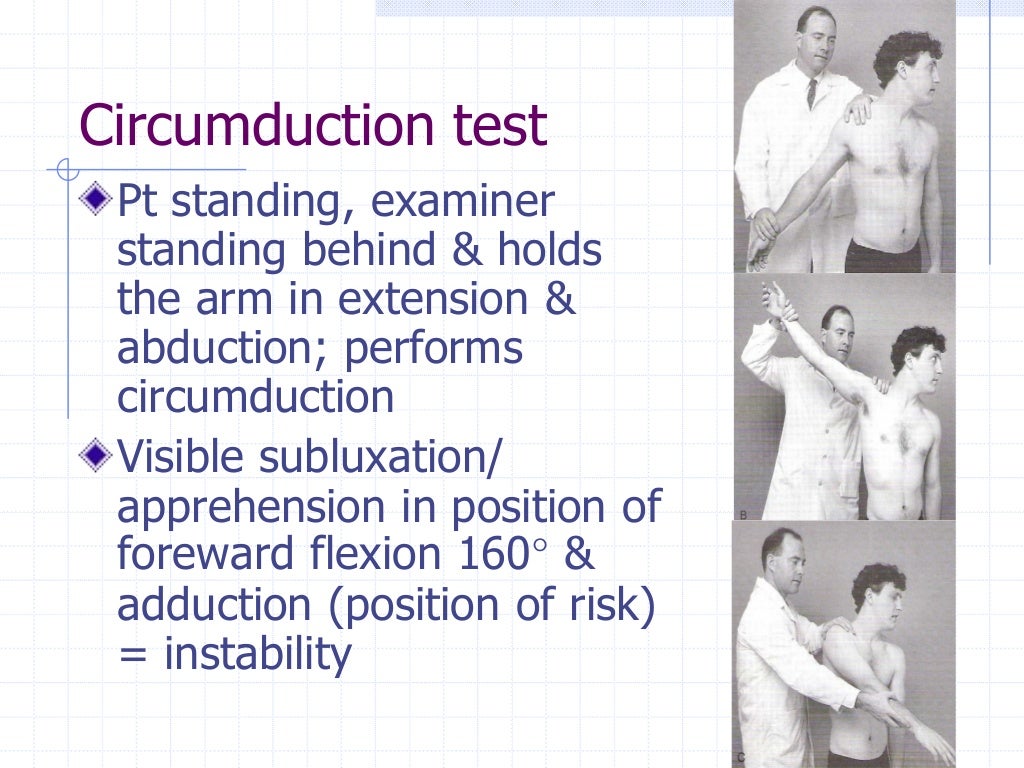 Shoulder examination